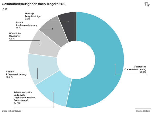 Gesundheitsausgaben nach Trägern 2021 Gesundheitsausgaben nach Trägern 2021